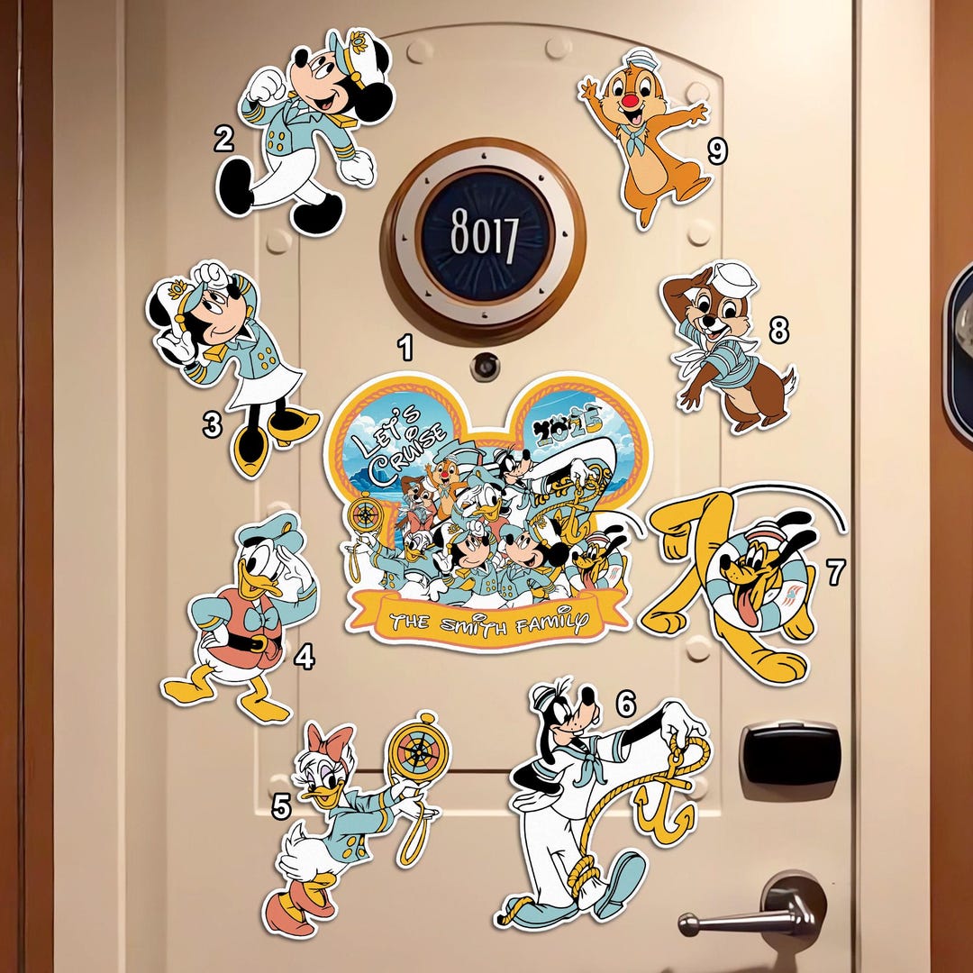 Custom Disney Mickey Mouse Cruise Magnets, Cruise Door Magnets, Disney ...