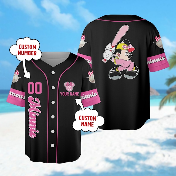Minnie Mouse Baseball Jersey - Etsy