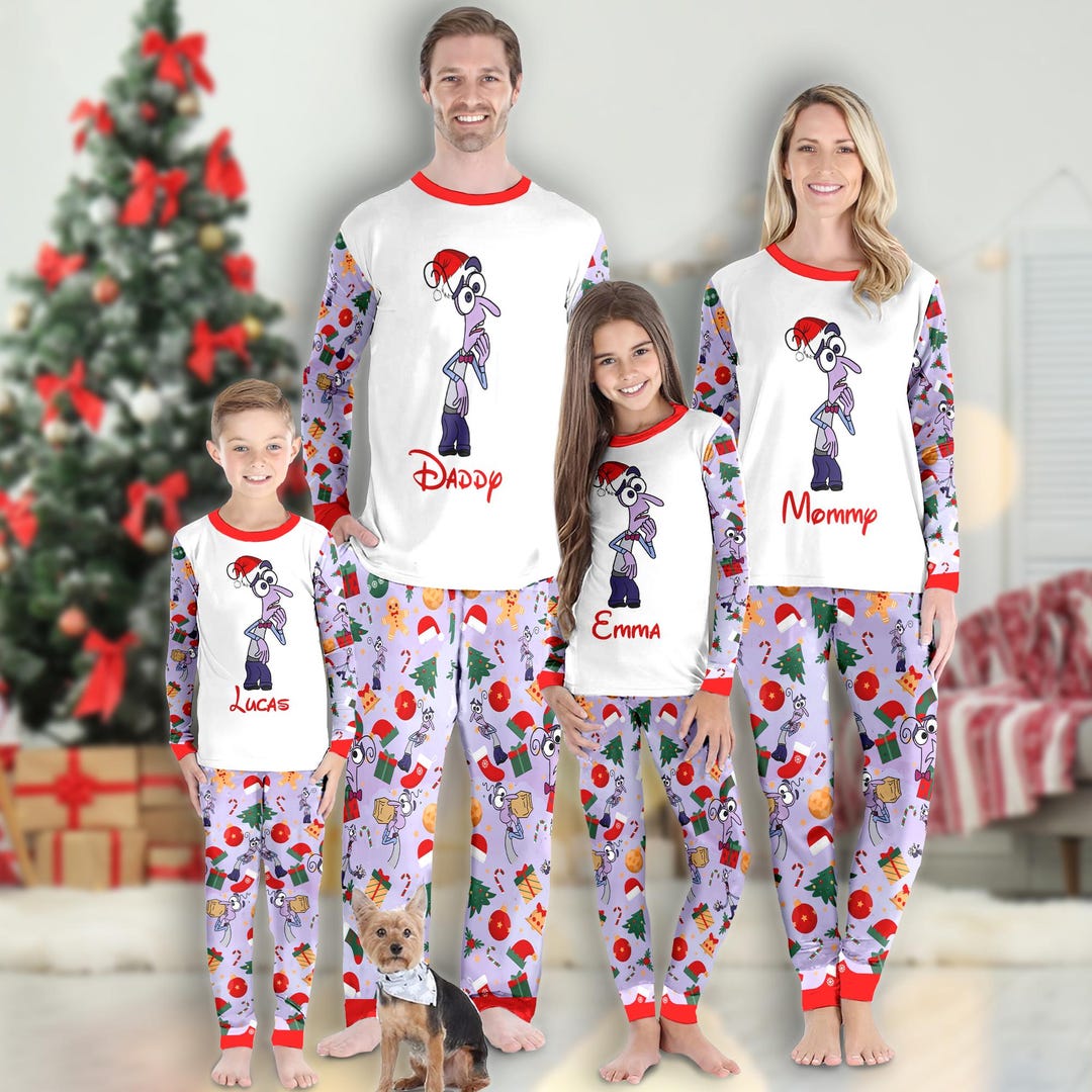 Custom Fear Inside Out Christmas Pajamas, Inside Out 2 Christmas Family ...