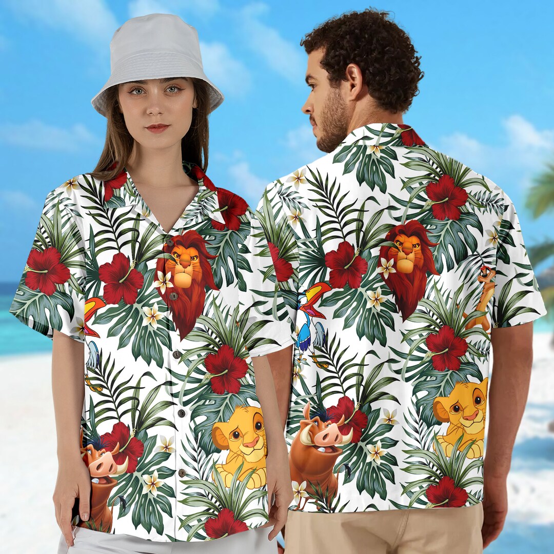 Animal Kingdom Safari Hawaii Shirt, Lion All Over Print T-shirt ...