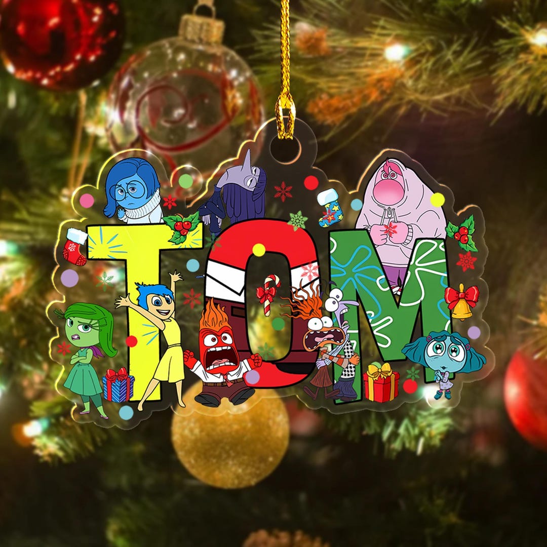 Custom Name Inside Out 2 Acrylic Christmas Ornament, Personalize Inside ...