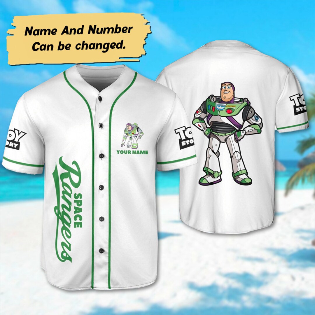 Custom Buzz Lightyear Space Buzz Baseball Jersey, Toy Story Baseball ...