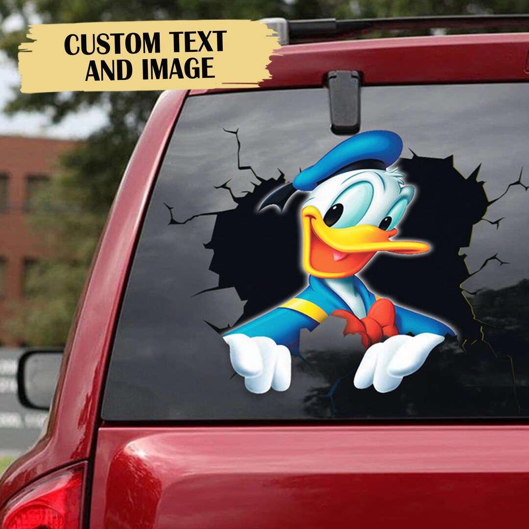 Donald Duck Sticker, Donald Duck Car Sticker, Donald Duck Vinyl Decal ...