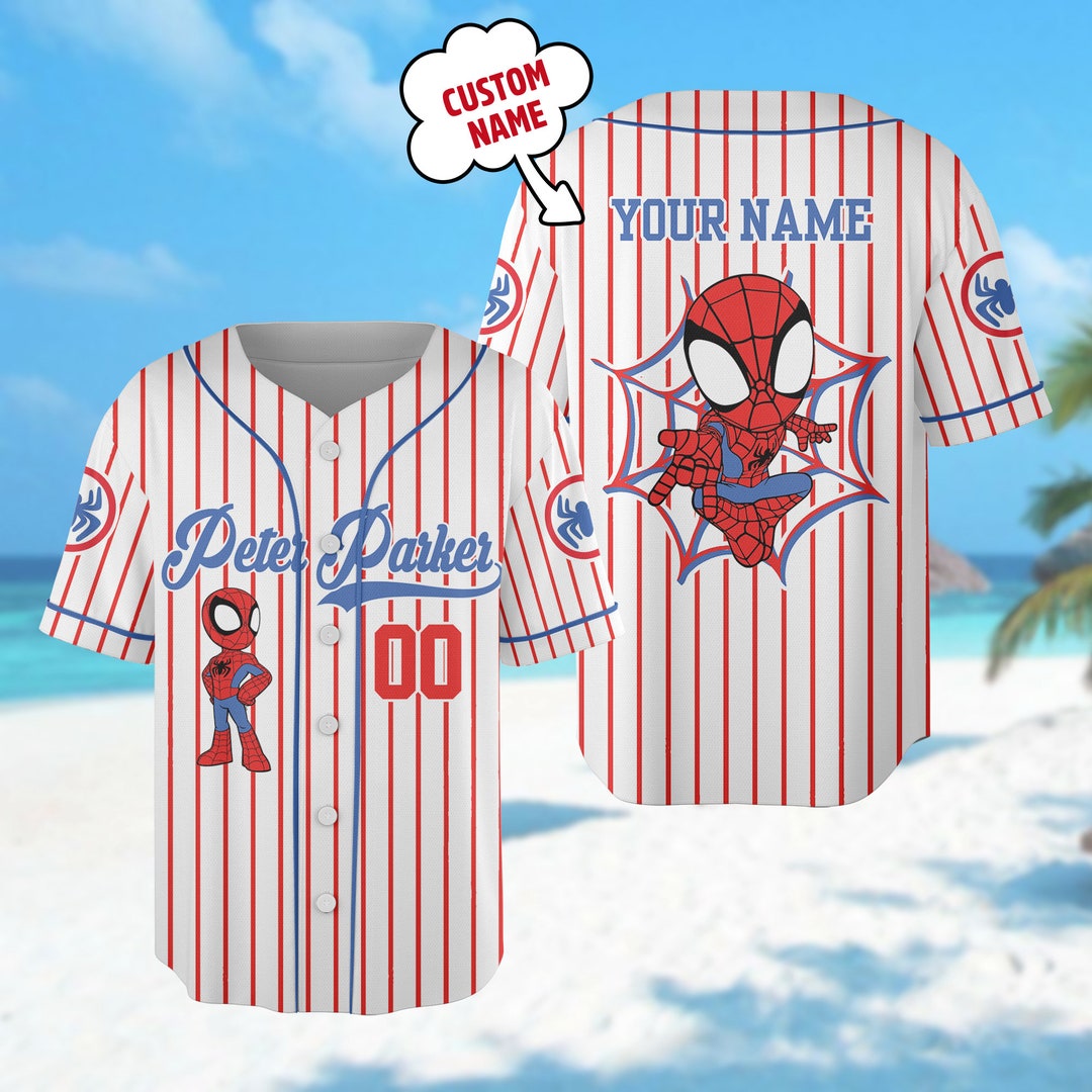 Custom Spidey and His Amazing Friends Baseball Jersey, Peter Parker ...