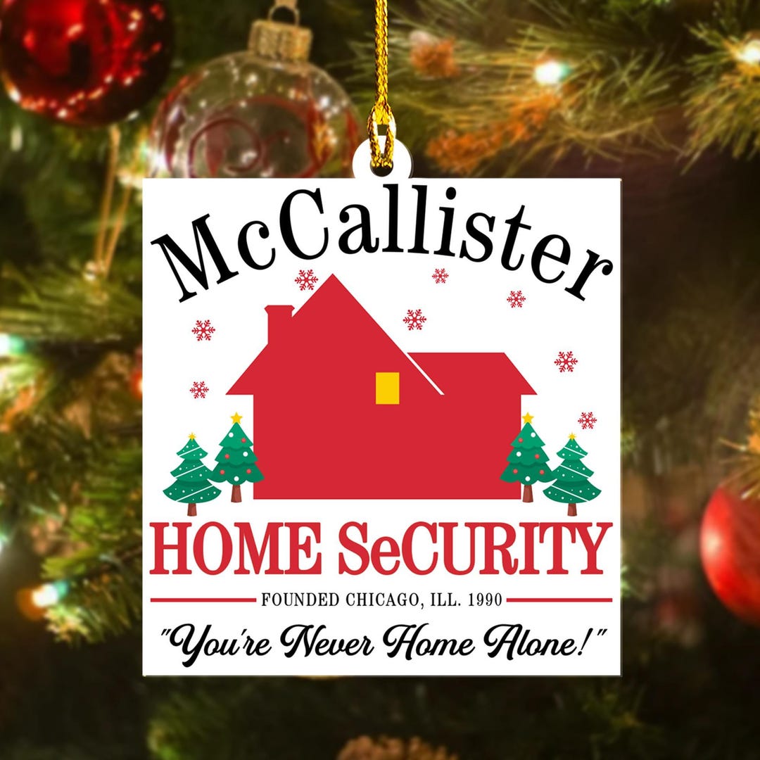 Funny Mccallister Home Security Christmas Ornament, Home Alone Acrylic ...