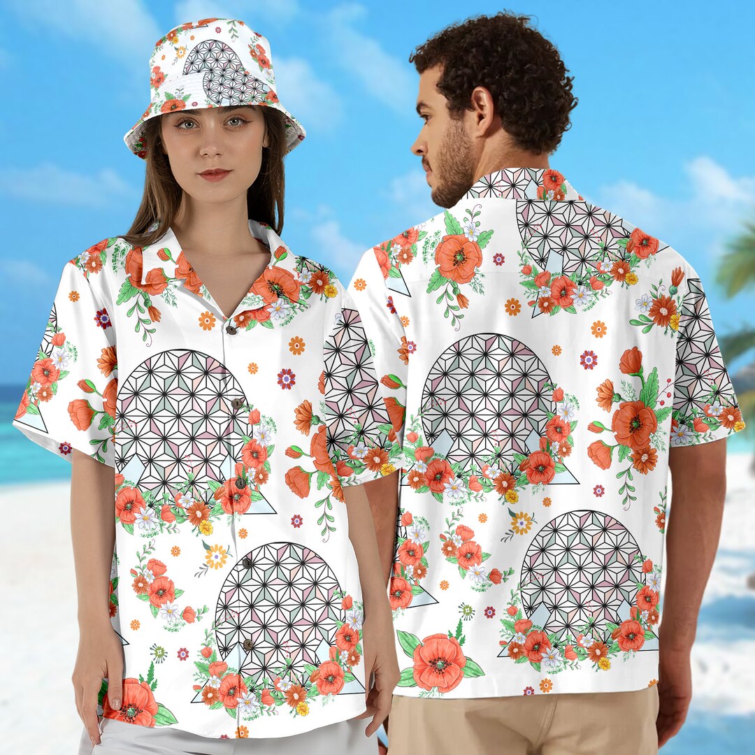 Funny Epcot Aloha Beach Hawaiian Shirt, Epcot Flower Summer Vacation ...