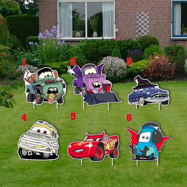 Lightning Mcqueen Yard Sign - Etsy
