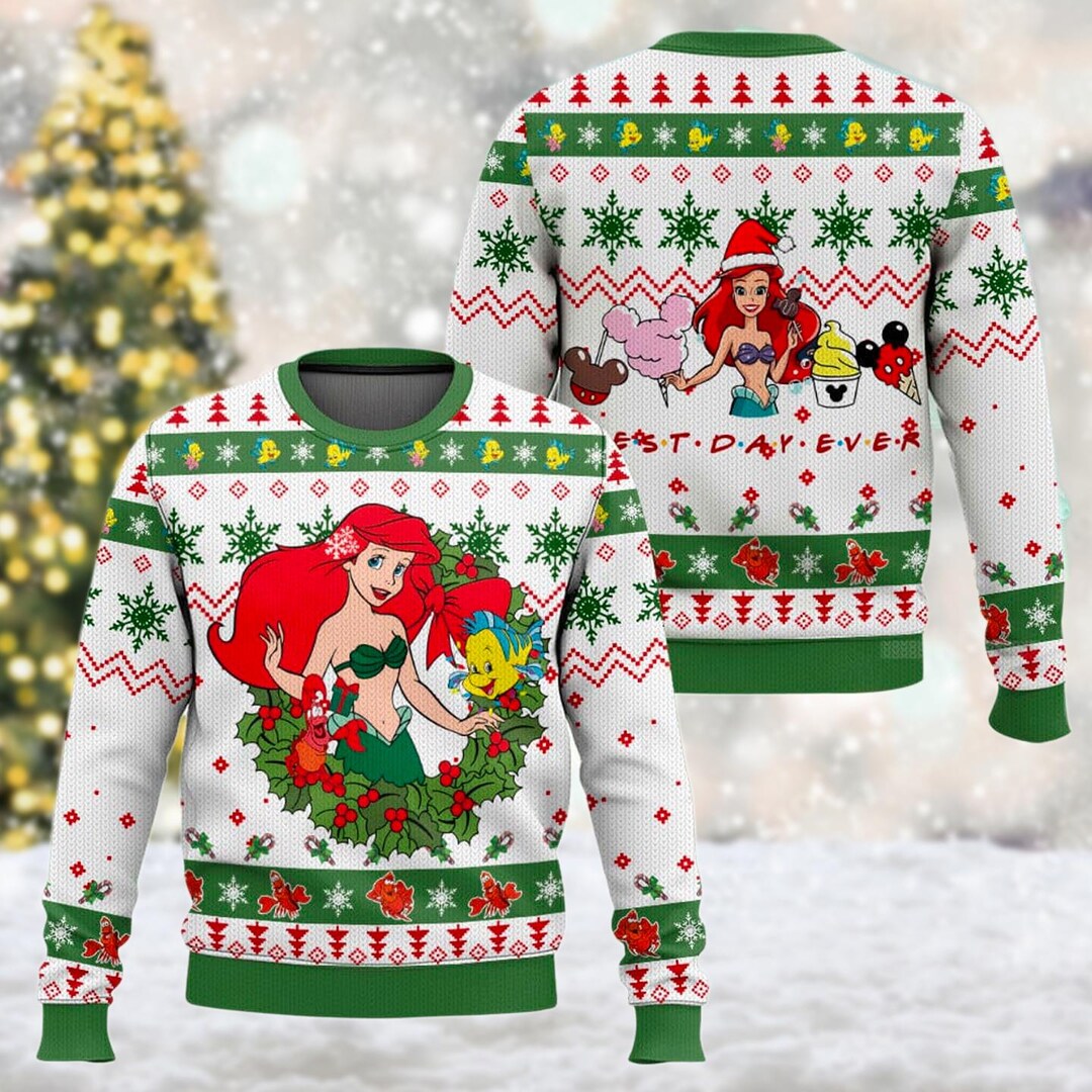 Ariel the Little Mermaid Princess Ugly Christmas Sweater, the Little ...