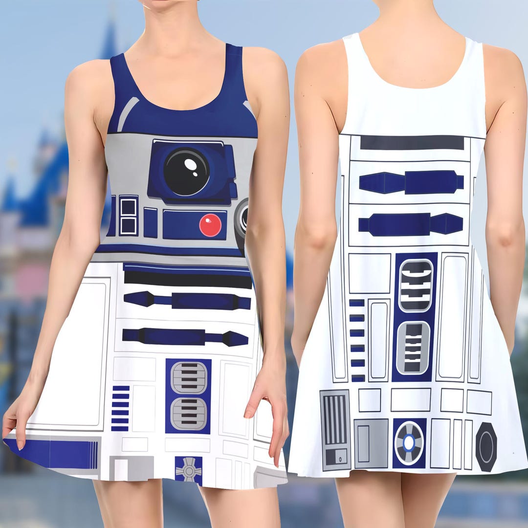 R2-D2 Robot Star Wars 3D Cosplay Costume Skater Dress, Star Wars Dress ...