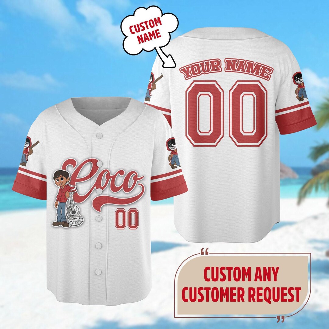Personalized Miguel Rivera Coco Baseball Jersey, Miguel Team Basketball ...