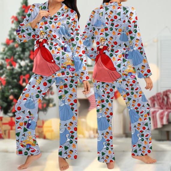 Cinderella Christmas Pajamas Cinderella Christmas Pajama Set Gift for Women Princess Xmas Holiday Party Gift Magic Kingdom Shirt Etsy