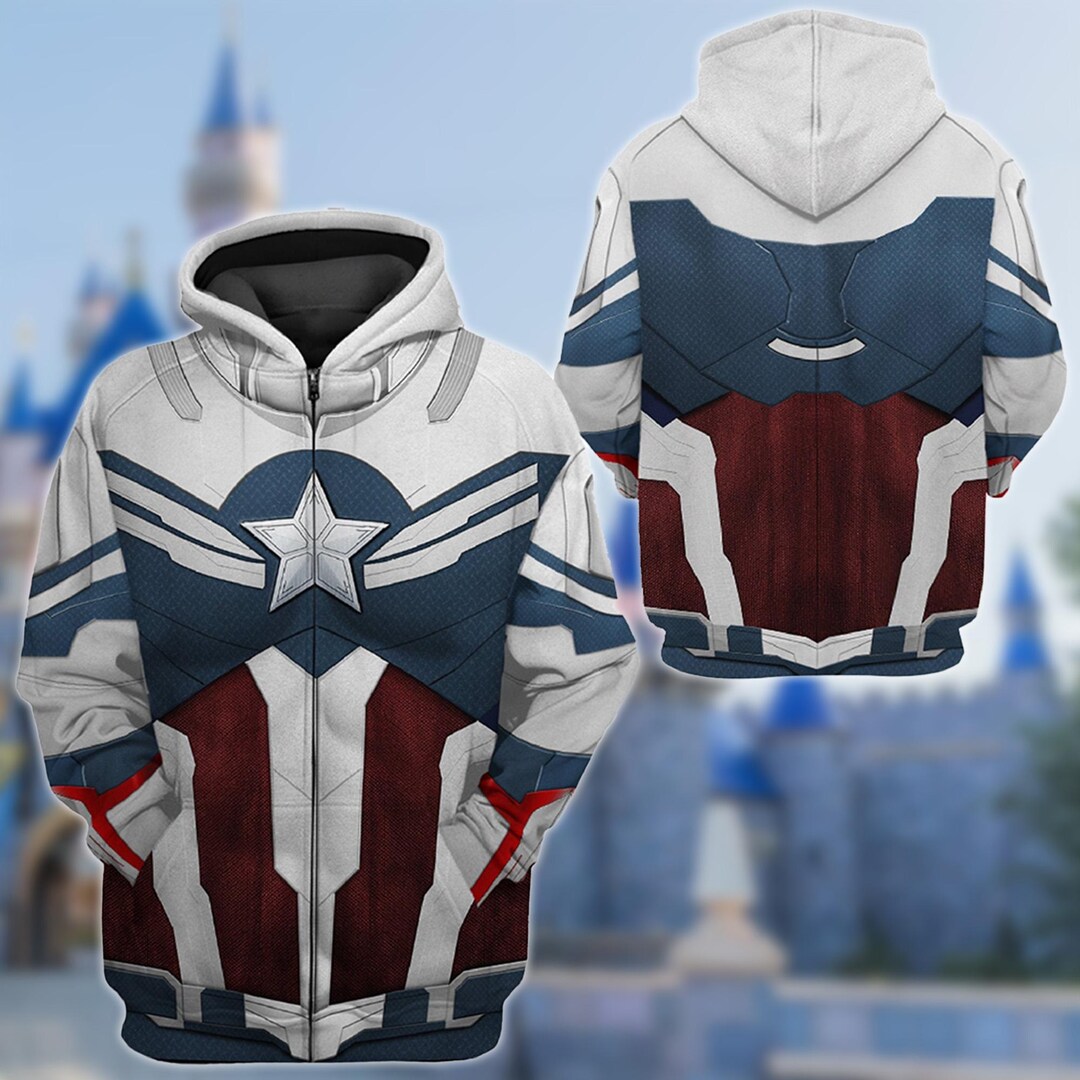 Sam Wilson All Over Print Hoodie, Superhero Halloween Costume Outfit ...