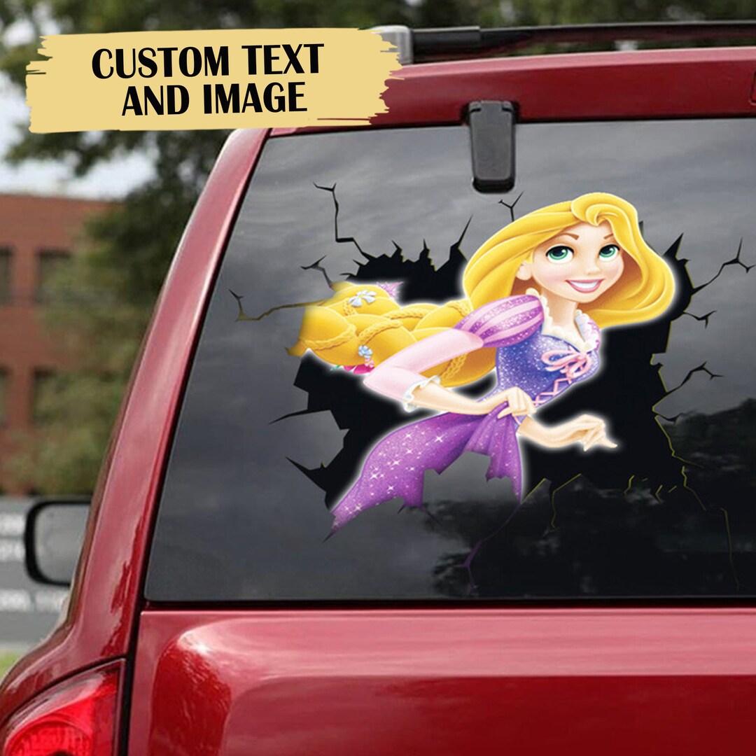Princess Rapunzel Sticker, Tangled Car Sticker, Rapunzel Vinyl Decal ...
