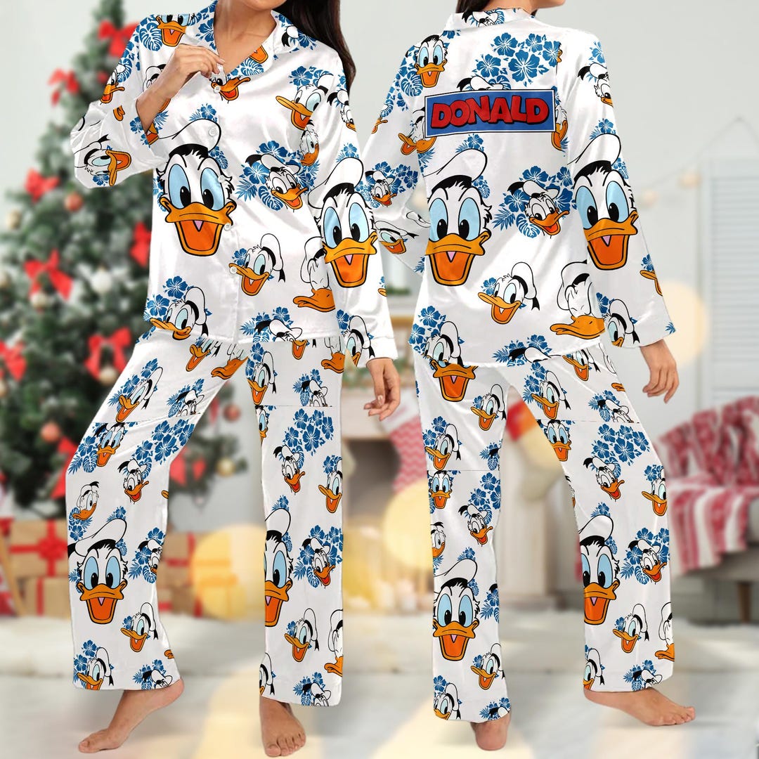 Donald Duck Pajamas Set Women, Cartoon Shirt for Women, Magic Kingdom ...