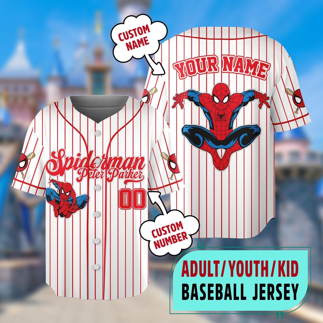 Custom Spiderman Peter Parker Baseball, Custom Disney Kid Youth Adult ...