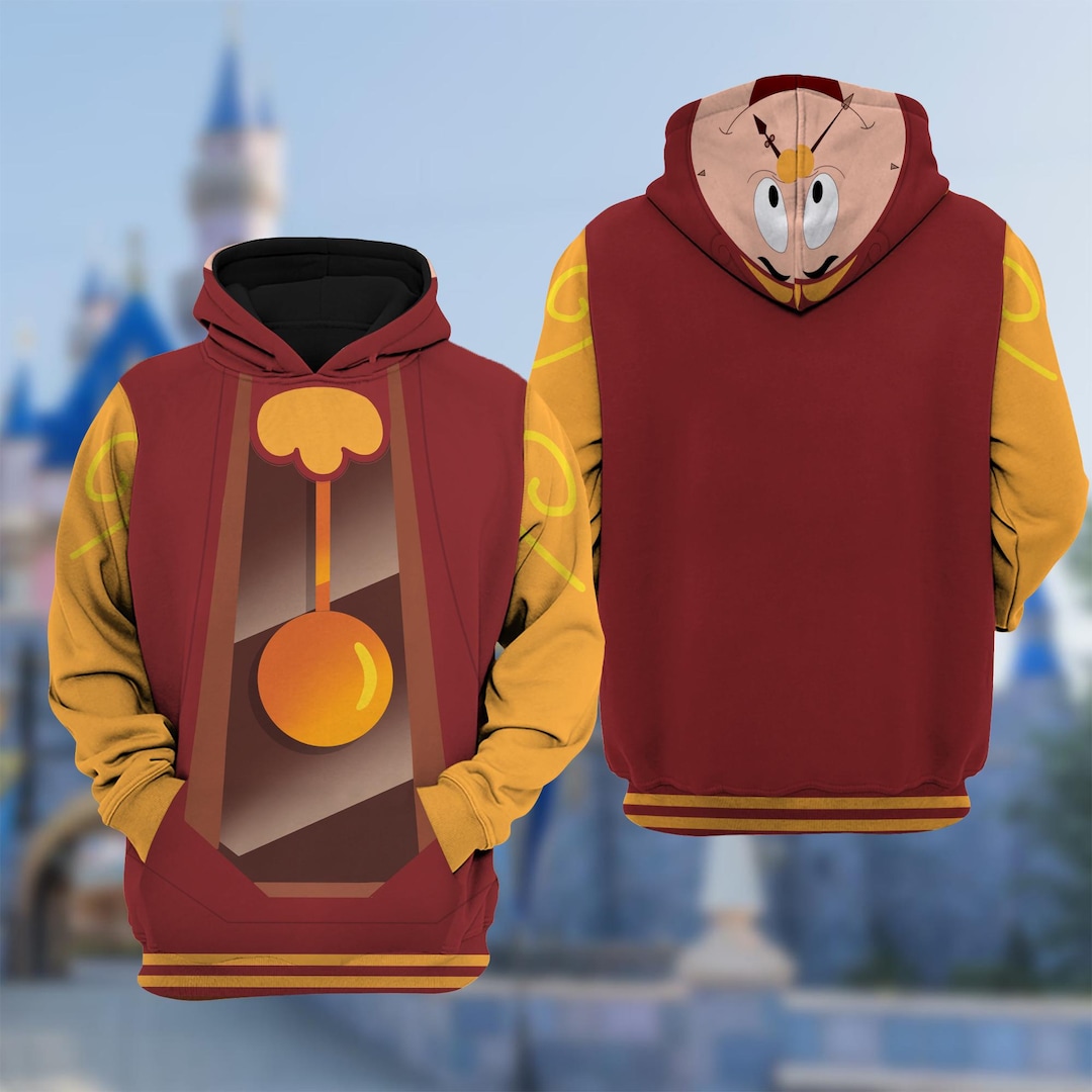 Cogsworth Costume T-shirt, Beauty and the Beast Halloween Cosplay ...