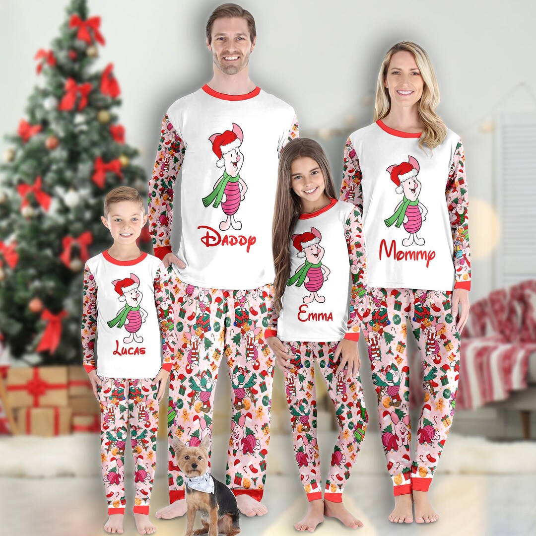 Custom Piglet Christmas Pajamas, Piglet Christmas Family Matching ...