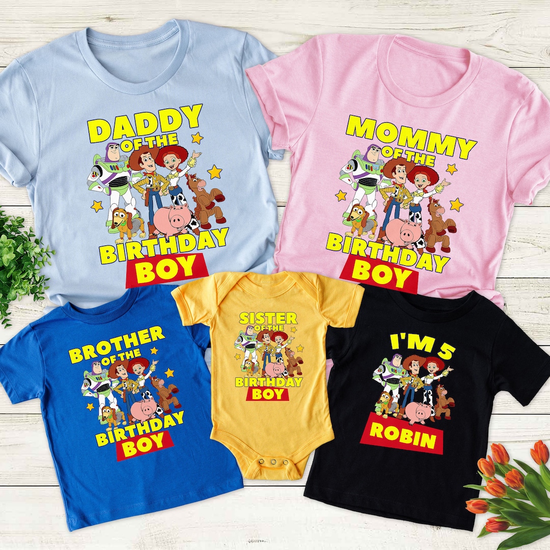 Custom Toy Character Birthday Family Shirt, Funny Toy Character ...