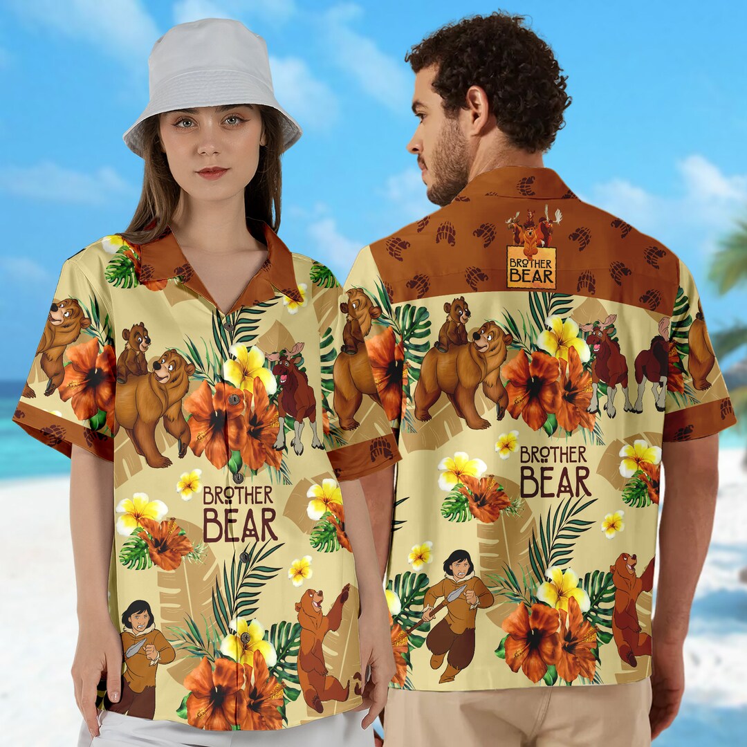 Bear Sibling Aloha Shirt, Man Turns Into Bear 3D All Over Printed ...