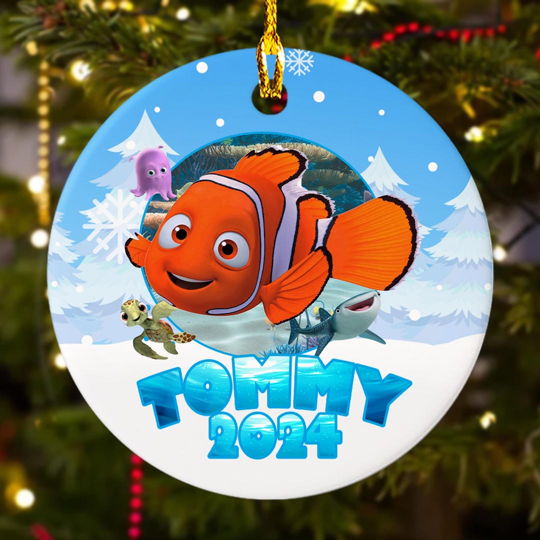 Personalized Nemo Christmas Ornament, Finding Nemo Xmas Ornament Fan ...