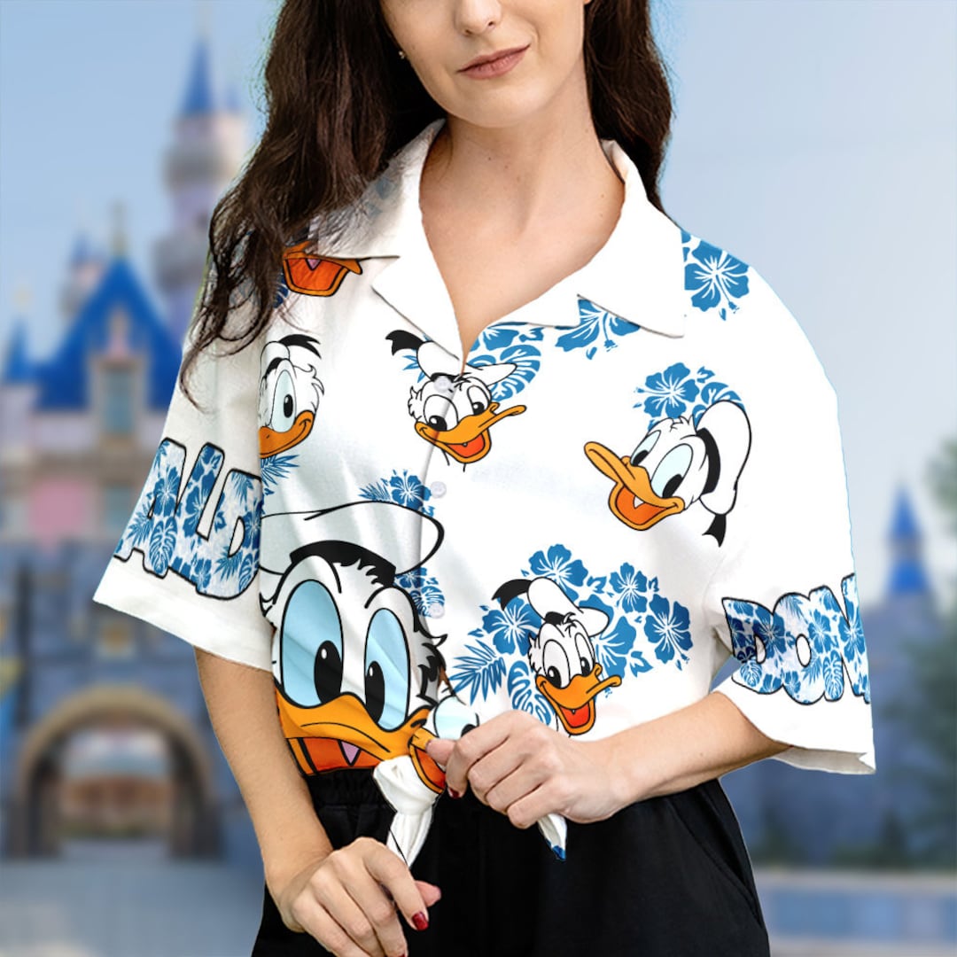 Duck Hawaii Beach Shirt, Duck Movie Button up Shirt Holiday, Duck ...
