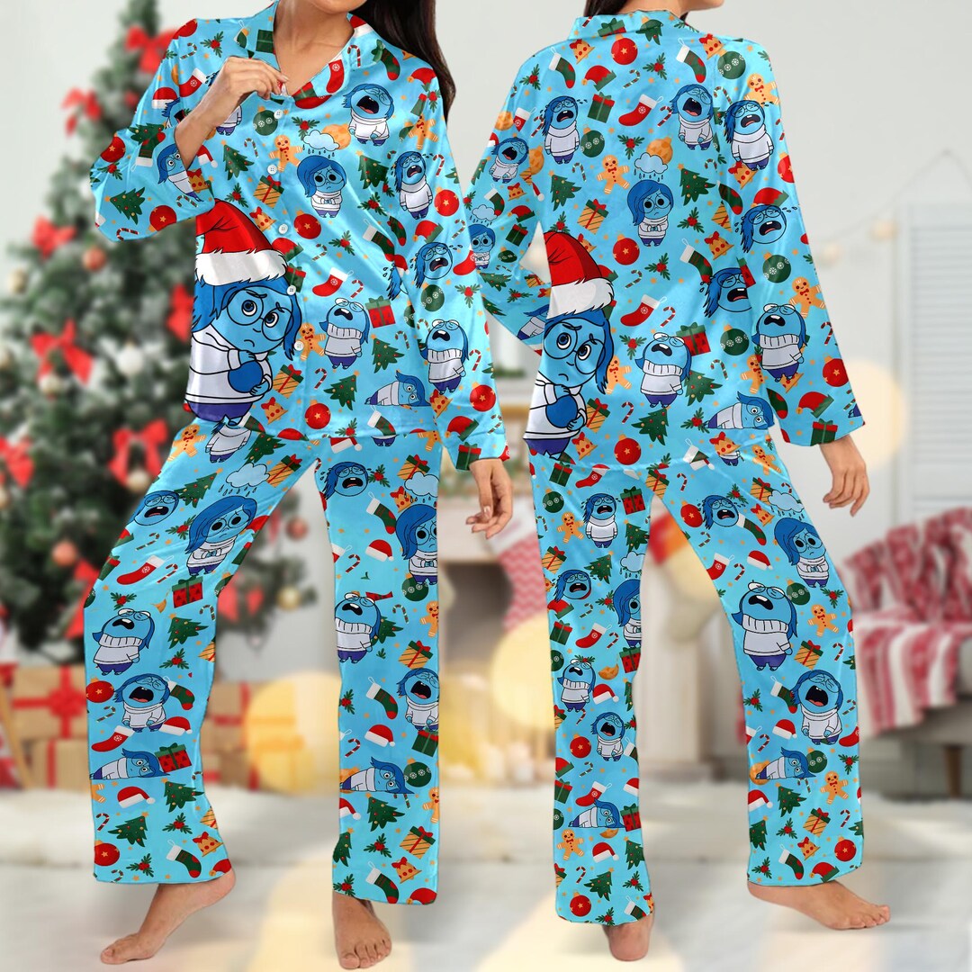 Sadness Inside Out Christmas Pajamas, Inside Out Christmas Pajamas Set ...