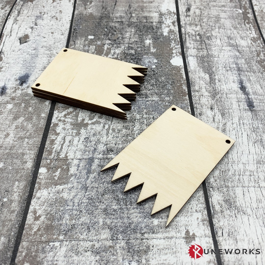 Wooden Craft Blanks, Spiked Shape Paint Your Own, Bunting, Decorations ...