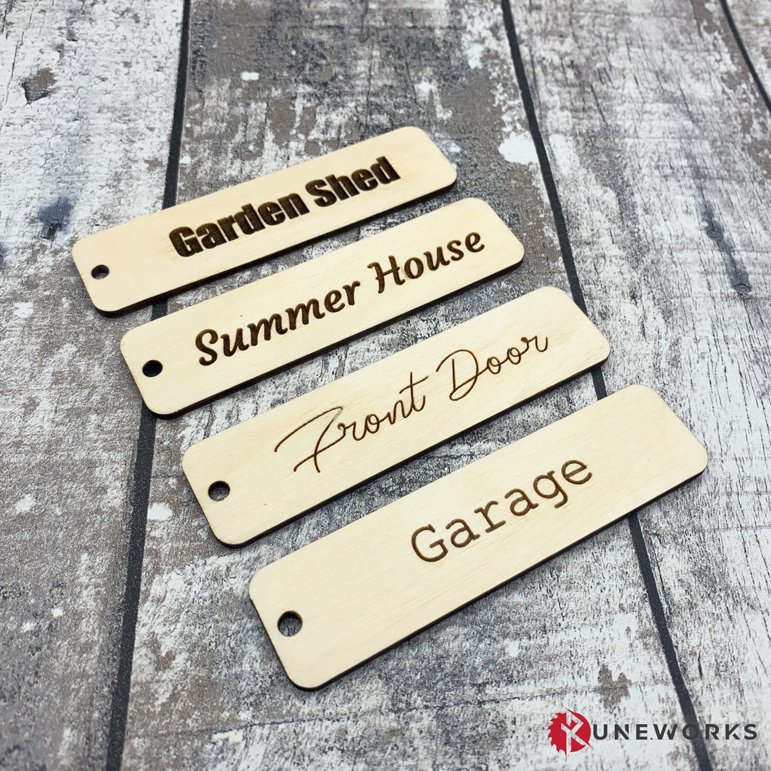 Personalised Key Tags, Key Chain Labels Personalised With Your Own Text ...