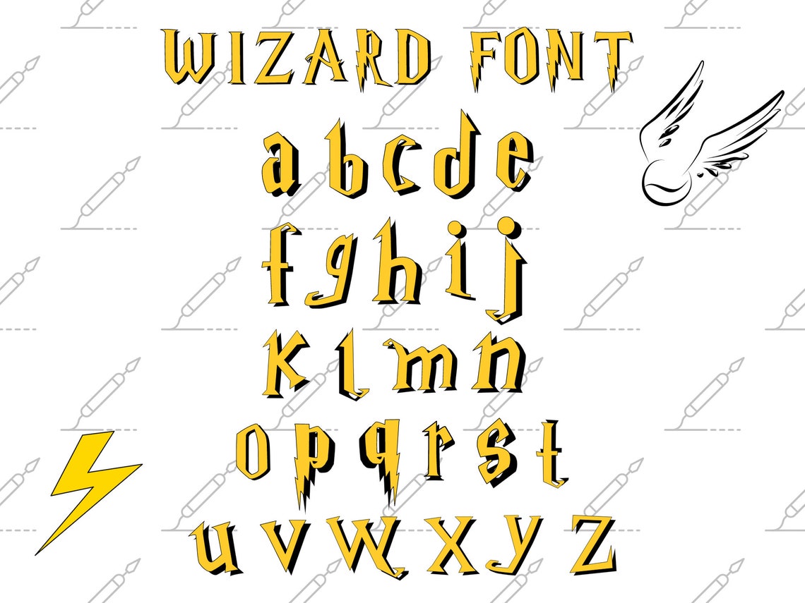 Harry Potter Font SVG, Wizard Font , Svg, Halloween Font Svg, Wizardy ...