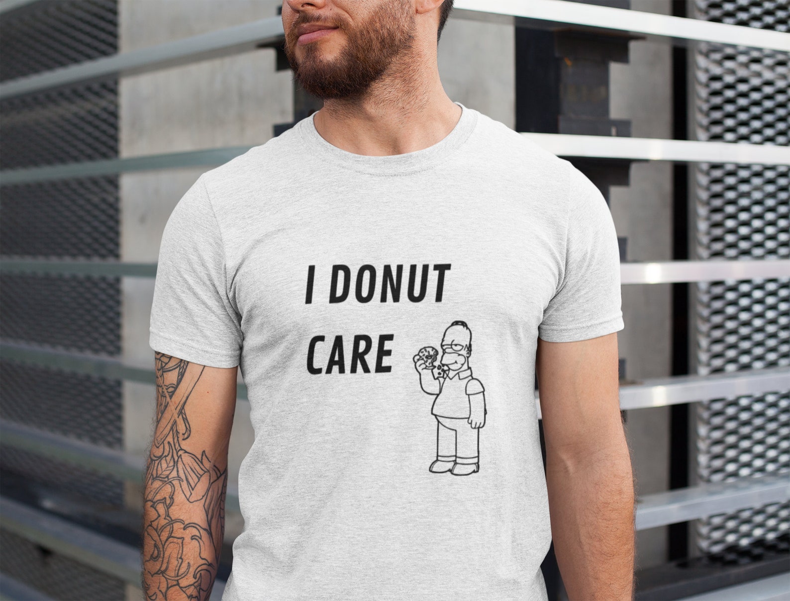 Funny Simpson T-shirt, Funny Donut T-shirt, Funny Men Shirt, Funny ...