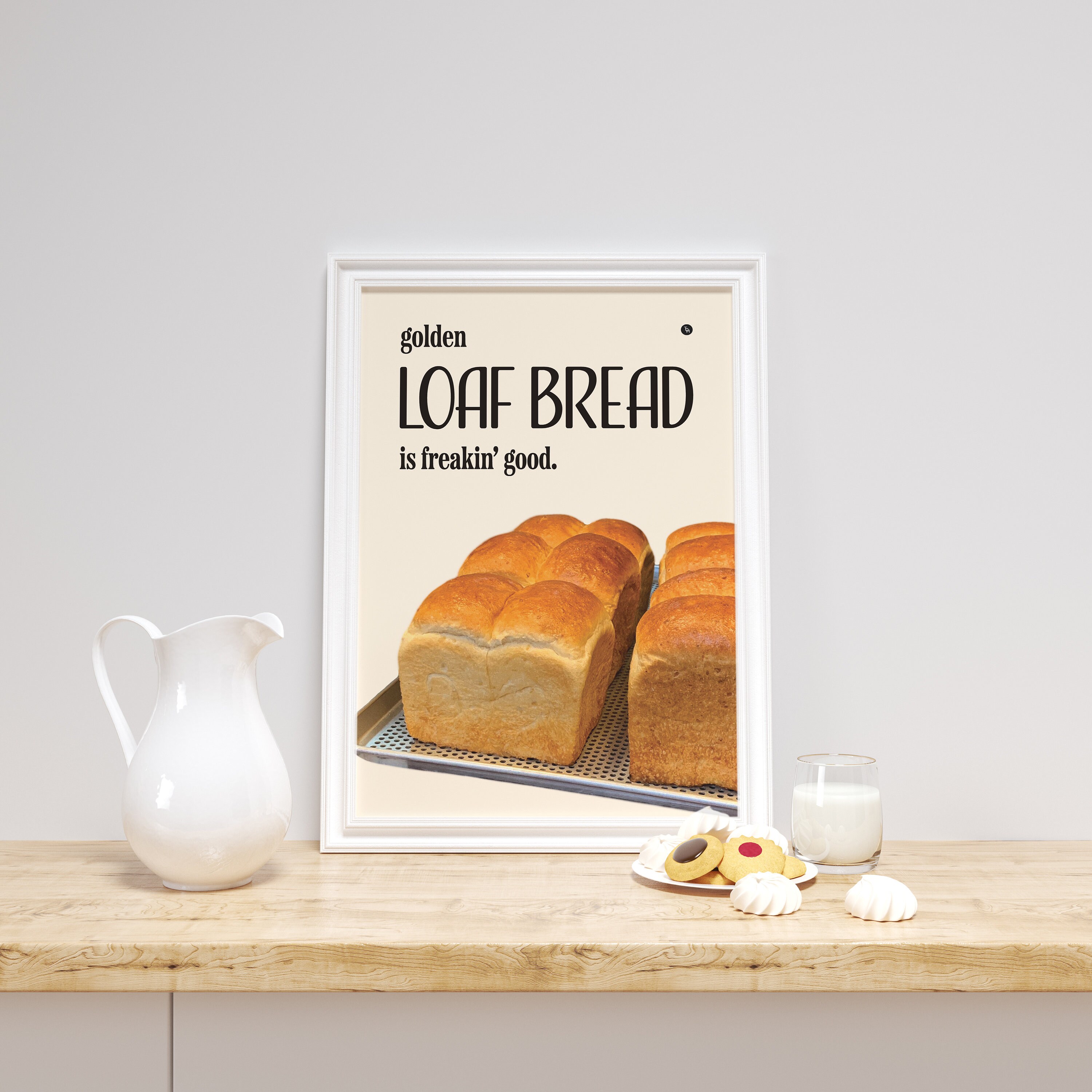 Loaf Bread Poster, Dessert Poster, Printable Wall Art, Digital Posters ...