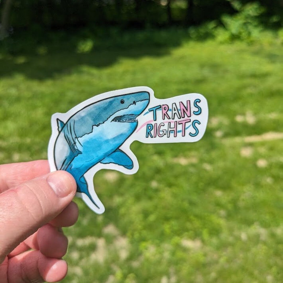 TRANS RIGHTS Shark - Etsy