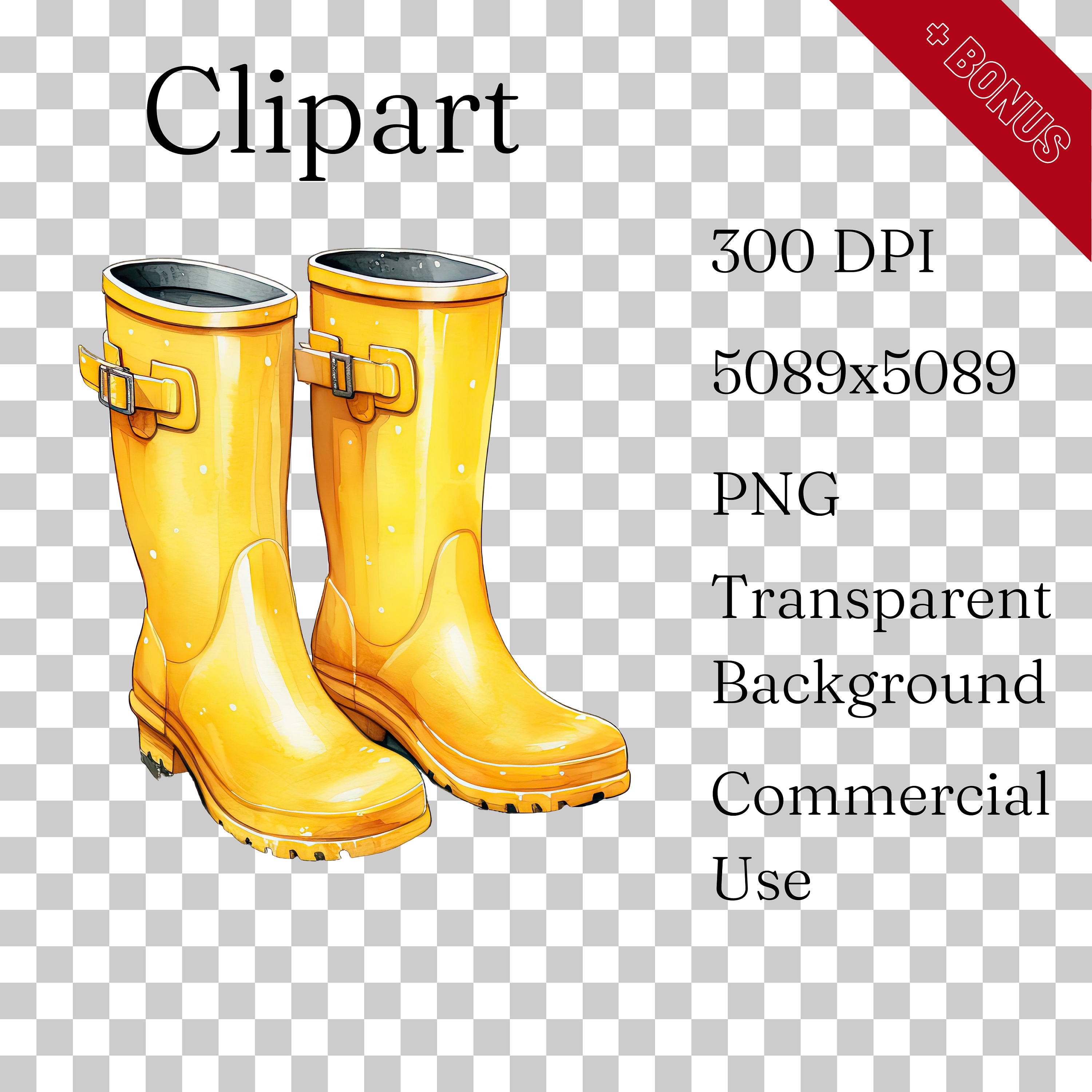 Watercolor Rain Boot Cliparts Bundle, PNG, 19 Illustrations, Rainboots ...