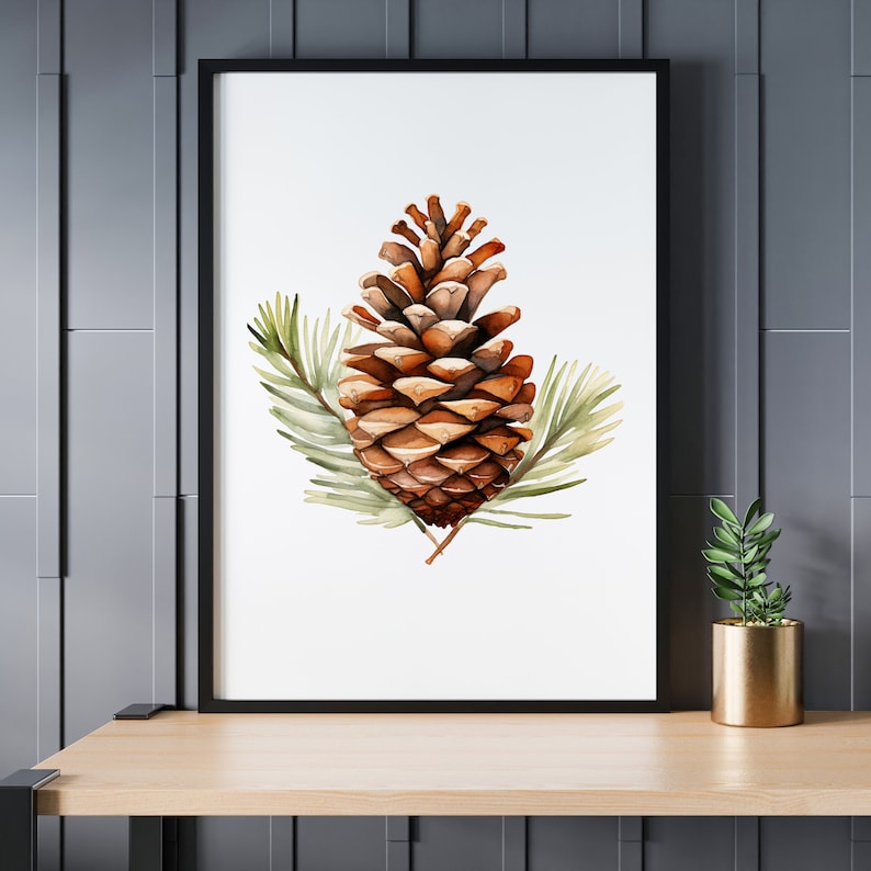 Watercolor Pine Tree Cliparts Bundle, PNG, 39 Illustrations, Pine Tree ...