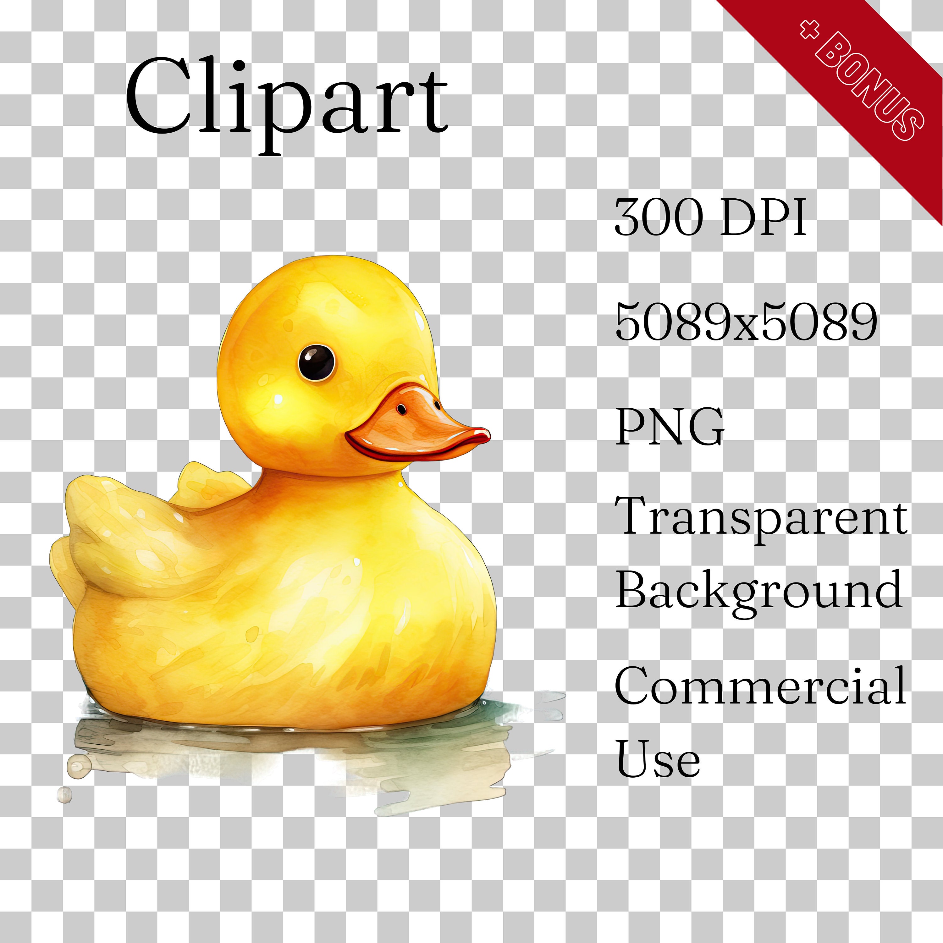 Watercolor Rubber Duck Cliparts Bundle, PNG, 25 Illustrations, Rubber ...