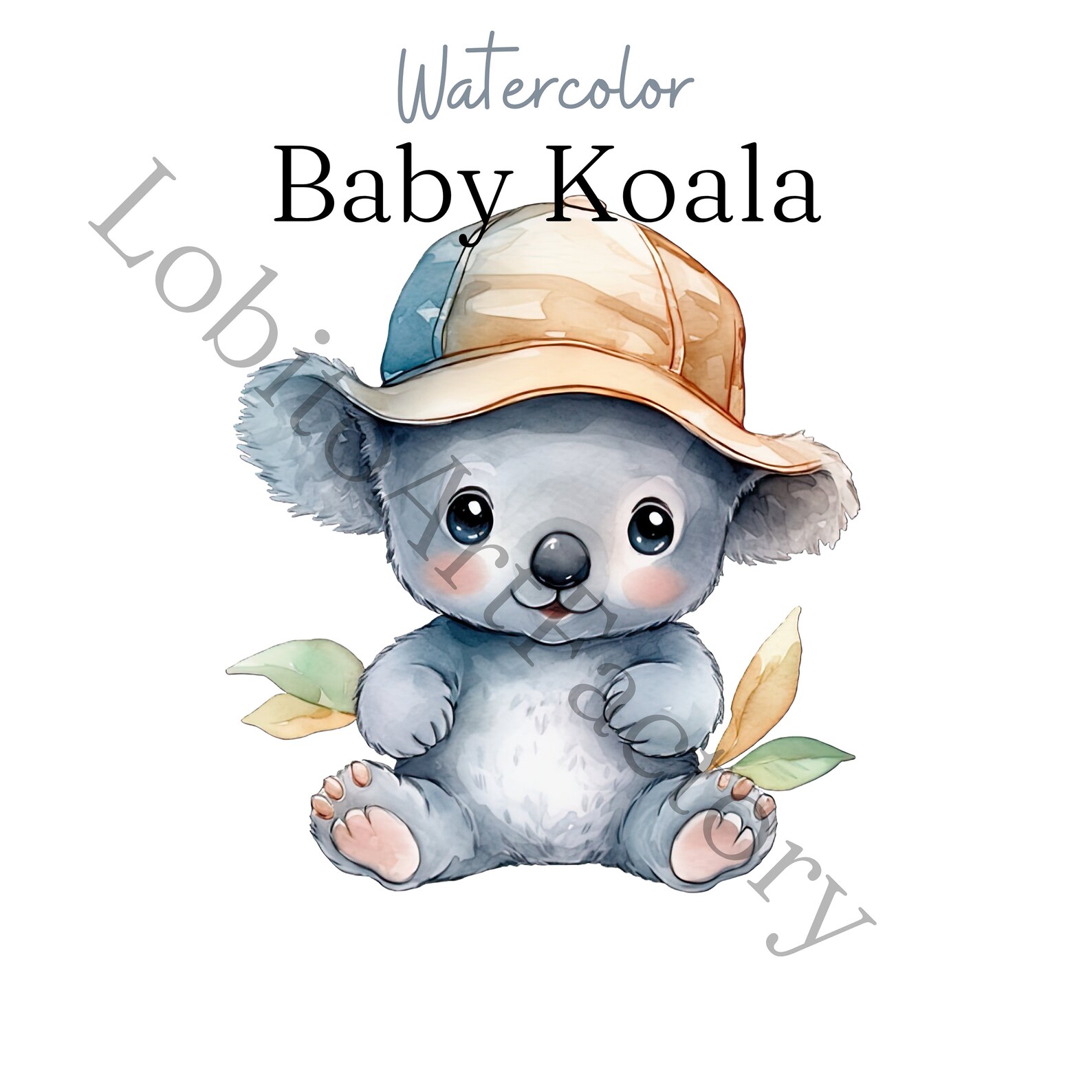 Watercolor Baby Koala Cliparts Bundle, PNG, 39 Illustrations, Koala ...