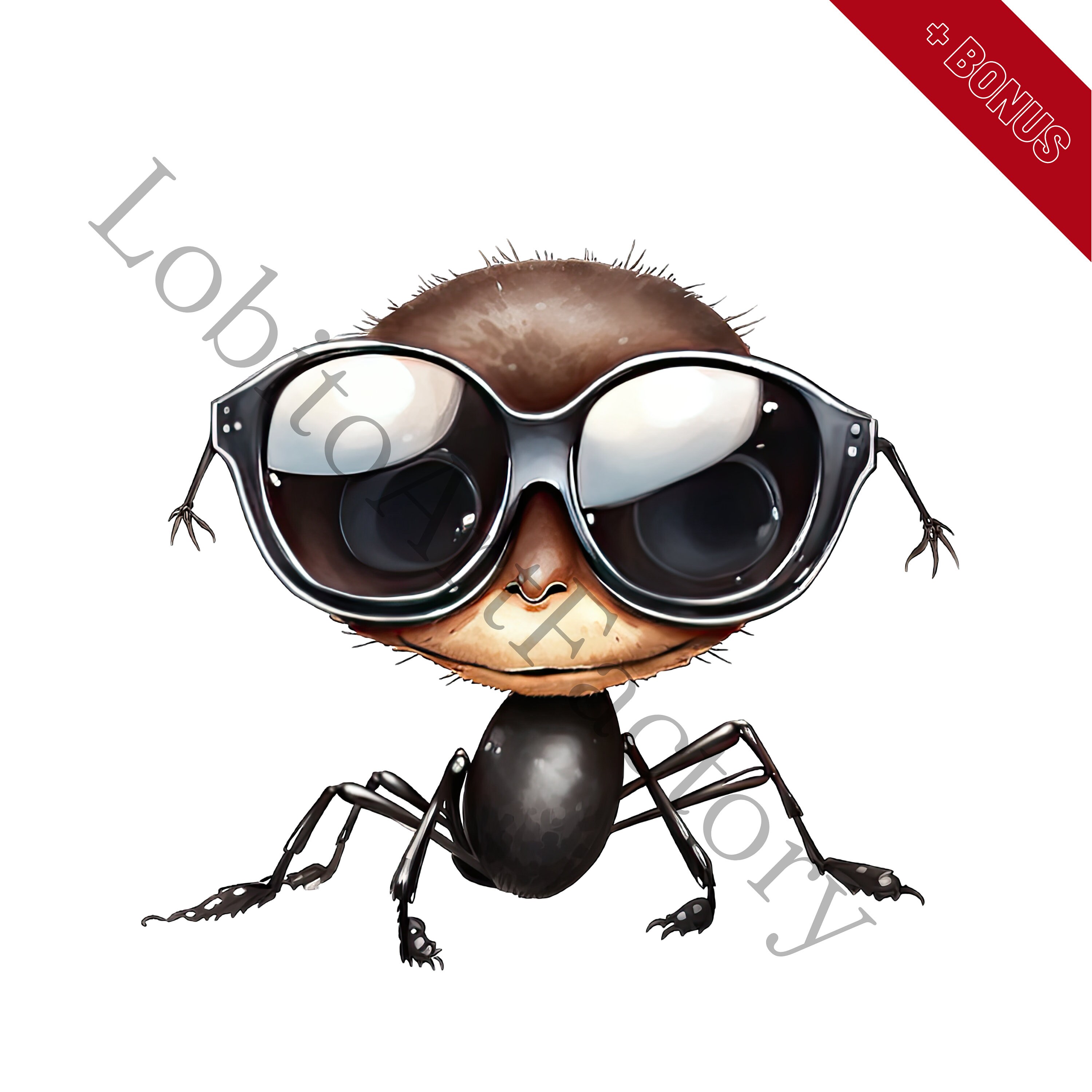 Watercolor Baby Ant Cliparts Bundle, PNG, 55 Illustrations, Baby Ants ...