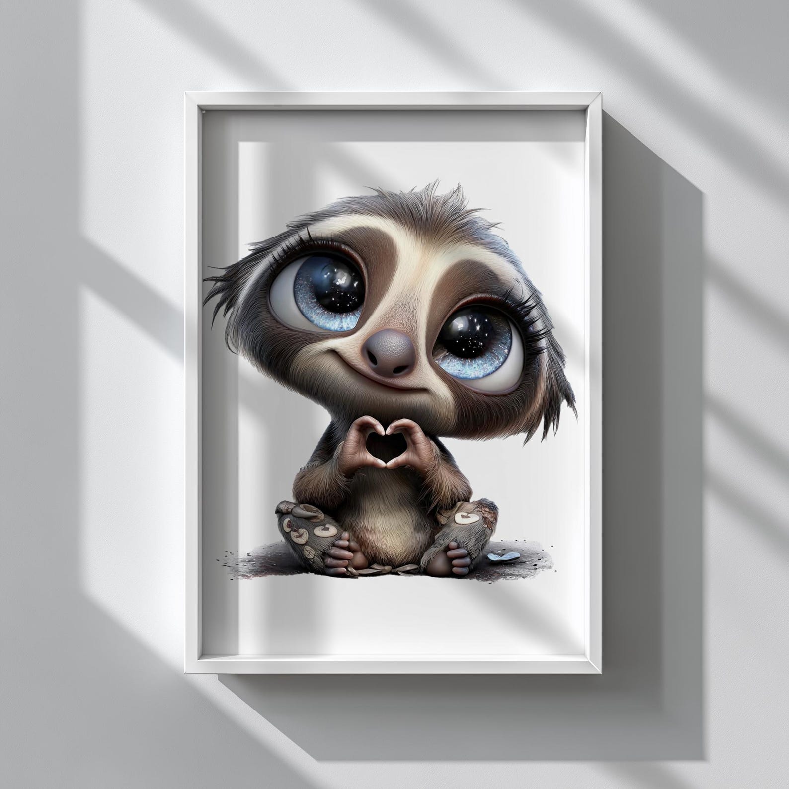 3D Cartoon Sloth Cliparts Bundle, 32 Illustrations, PNG, 3D Cartoon ...