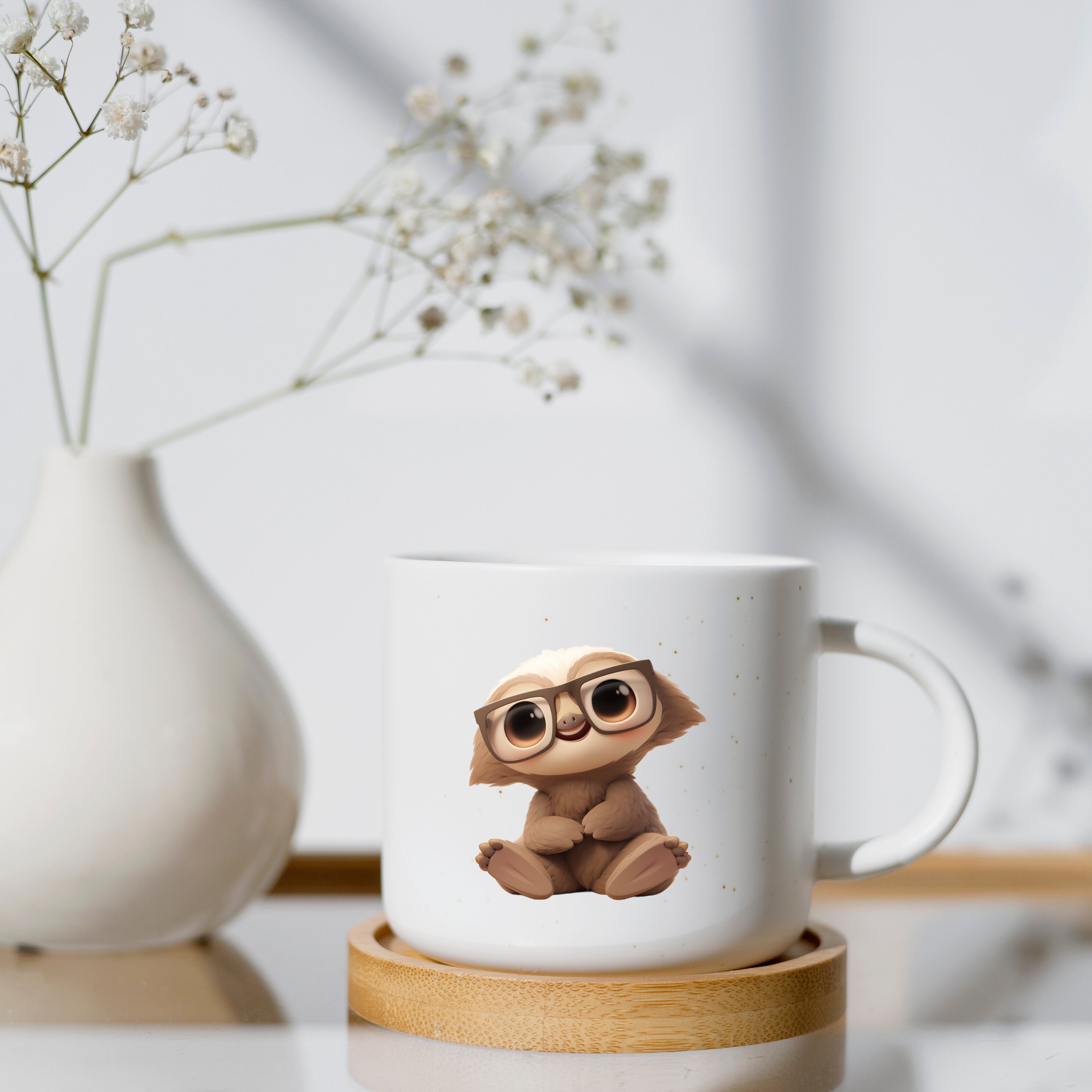 Cartoon Baby Sloth Cliparts Bundle, PNG, 19 Illustrations, Watercolor ...