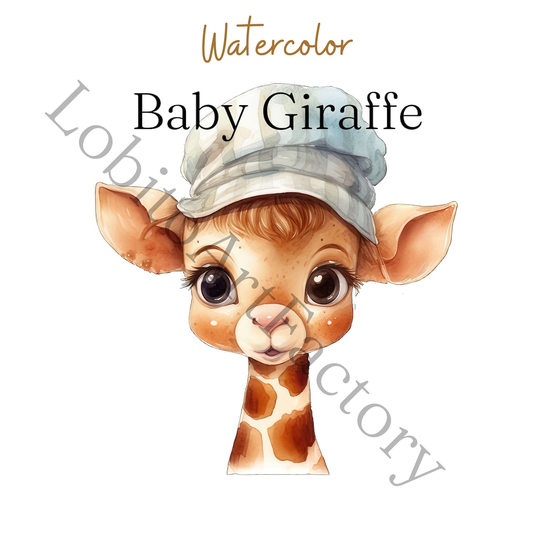 Watercolor Baby Giraffe Cliparts Bundle, PNG, 16 Illustrations ...