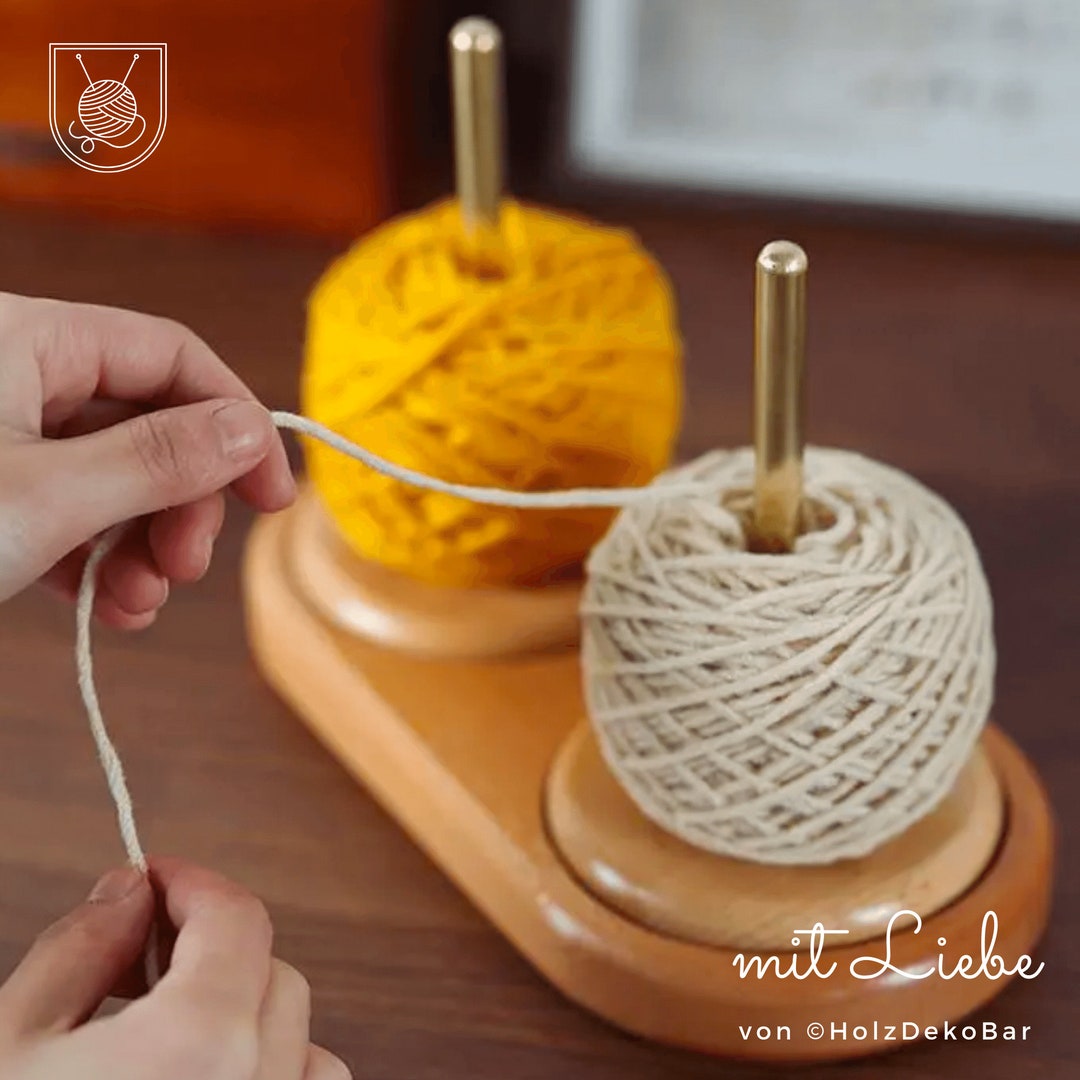 Spinning Yarn Holder Made of Wood, Yarn Spinner, Yarn Dispenser, Yarn ...