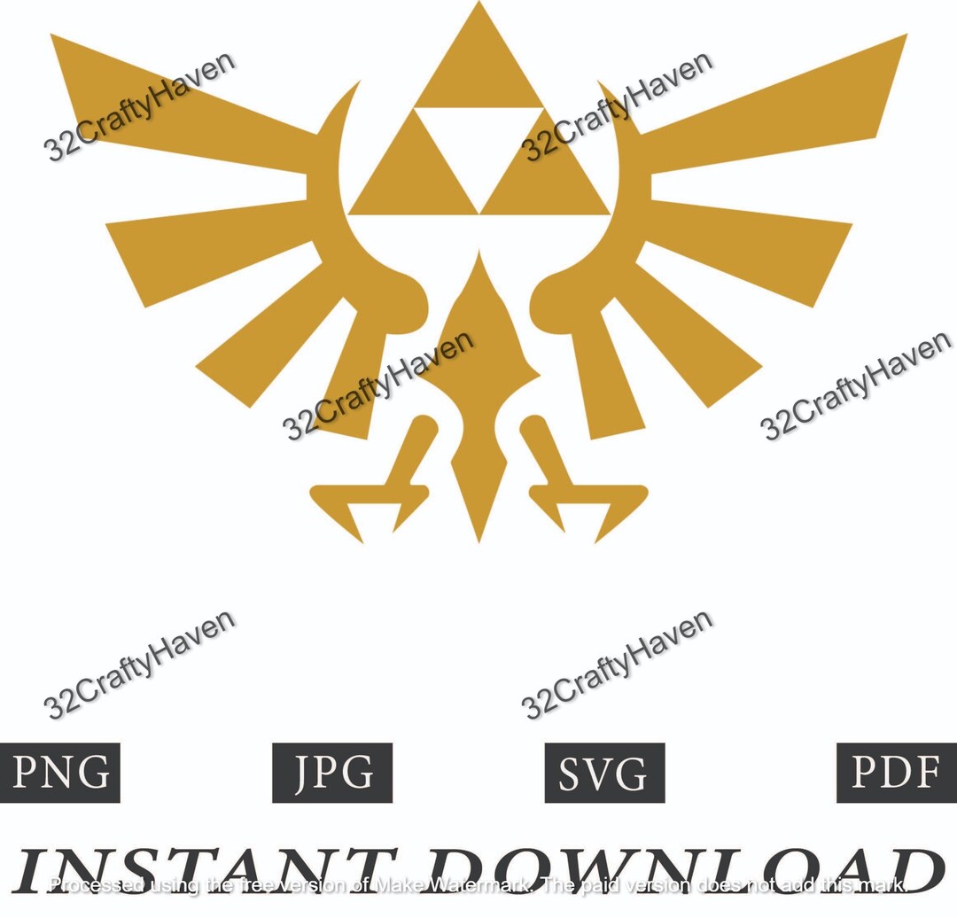 Legends of Zelda Hyrulian Crest Logo / Instant Download / - Etsy