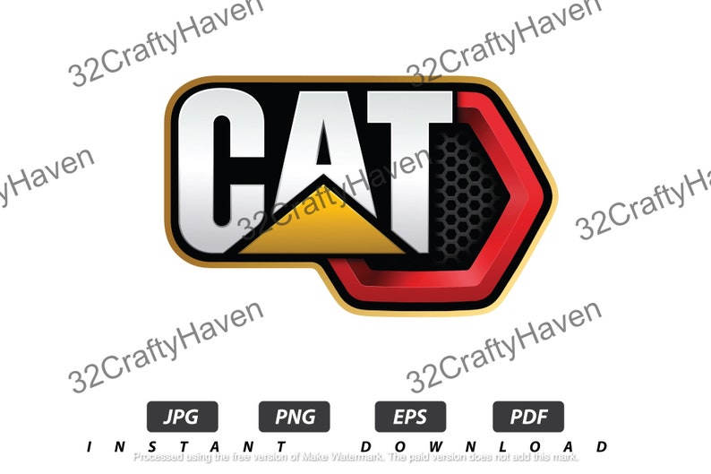 CAT Caterpillar Logo / Instant Download / Print Cut Template / - Etsy ...