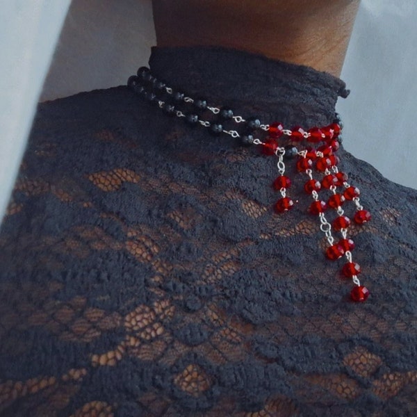 Blood Pearl Necklace - Etsy