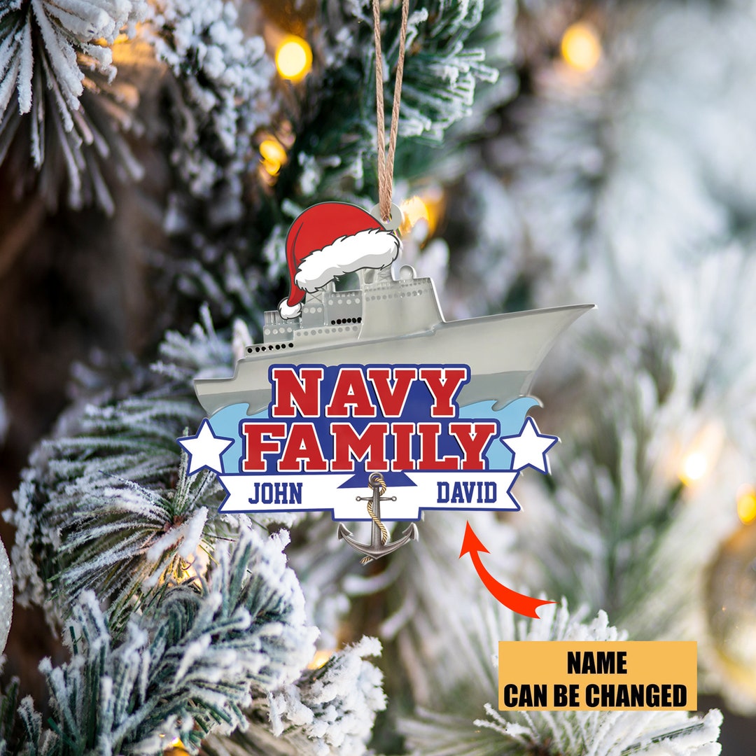Personalized Navy Ship Ornament Navy Ship Christmas Ornament - Etsy