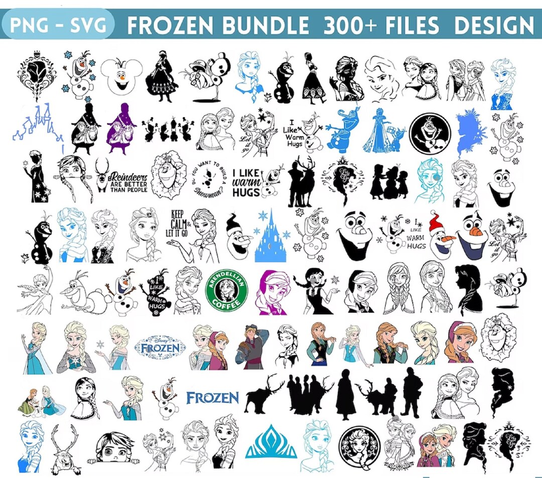 Frozen SVG Frozen Silhouette Frozen Clipart Frozen Cut - Etsy Canada