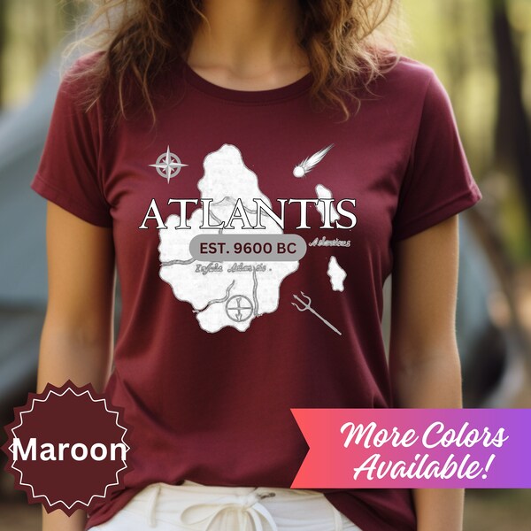 Atlantis Map Shirt - Etsy