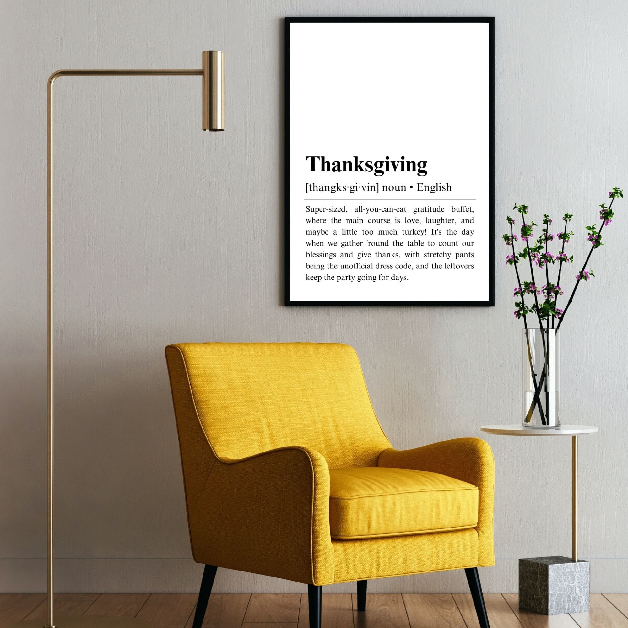 Thanksgiving Definition Poster Printable Definition Sign - Etsy