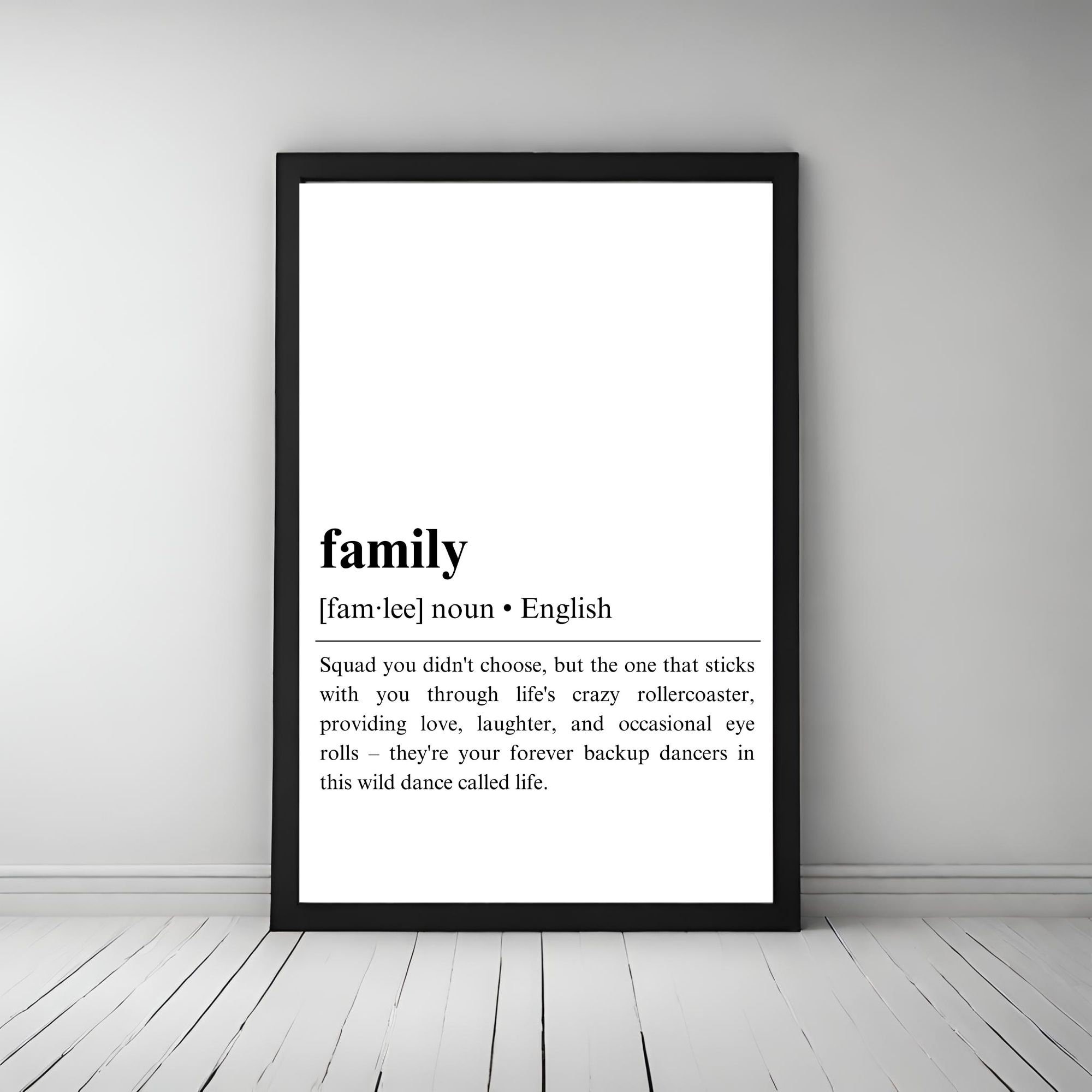 Family Definition Poster Printable Definition Sign Template Definition ...