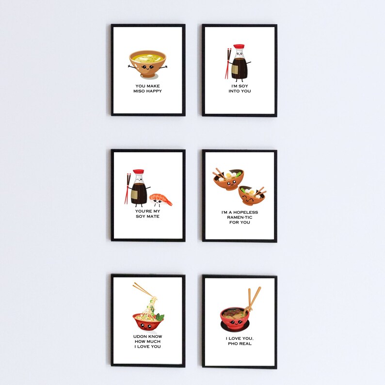 Asian Food Poster Food Print Funny Printable Housewarming Gift Kitchen ...